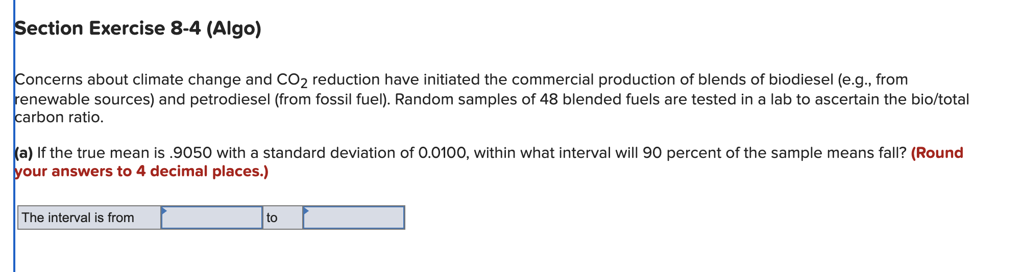Solved Section Exercise 8-4 (Algo)Concerns about climate | Chegg.com