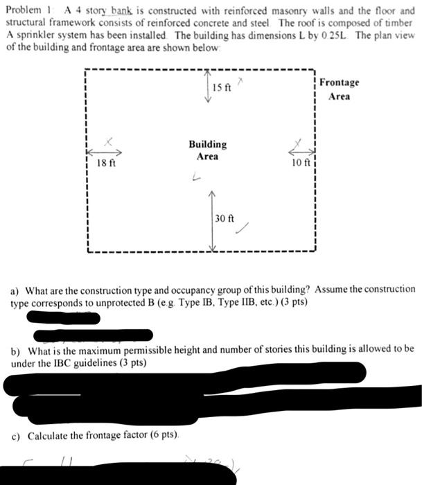 Solved Problem! A 4 story bank is constructed with | Chegg.com