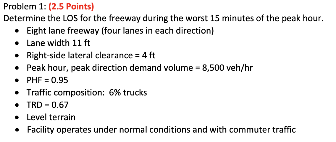 Solved Problem 1: (2.5 ﻿Points)Determine the LOS for the | Chegg.com