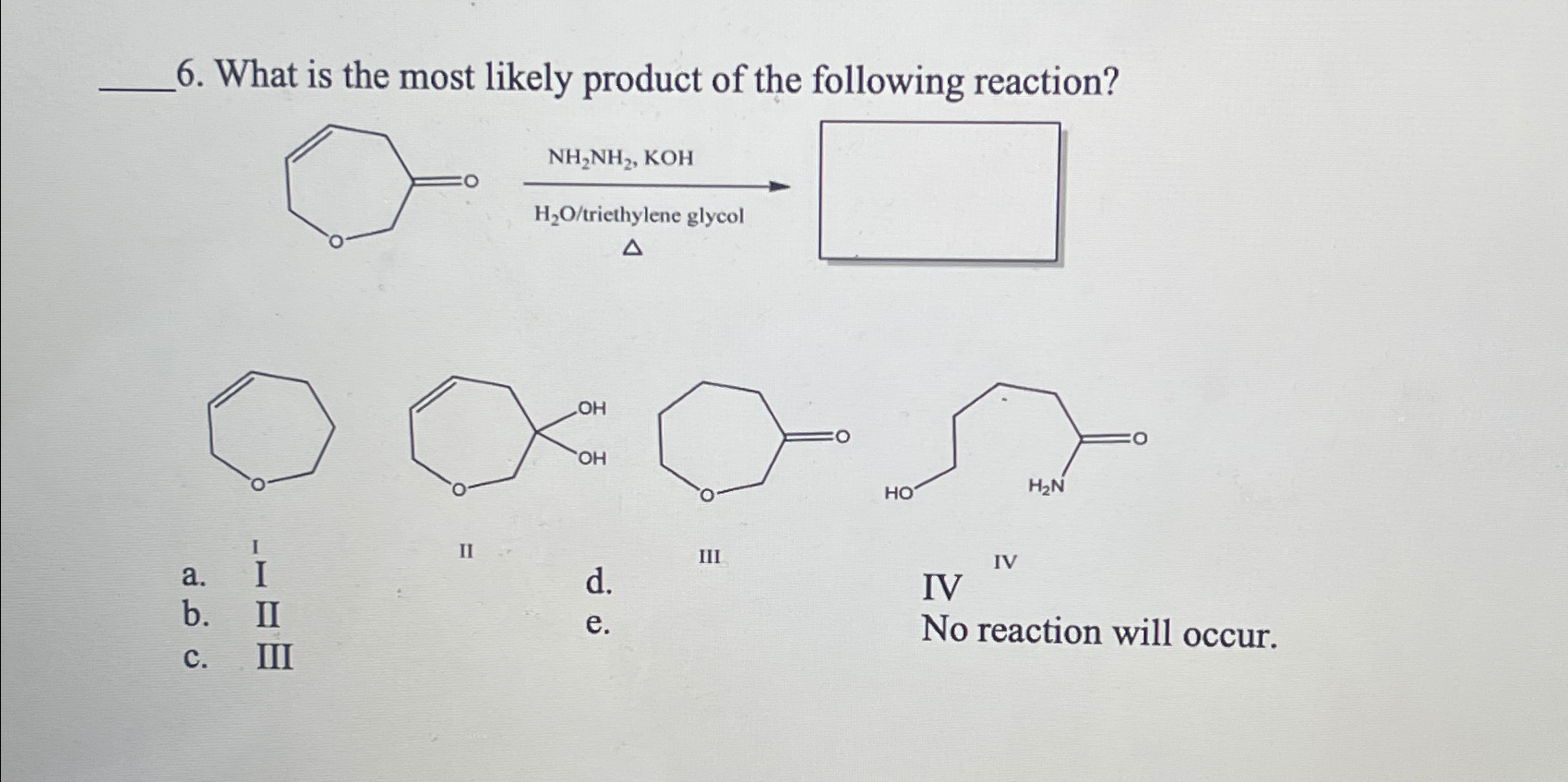 Solved What is the most likely product of the following | Chegg.com