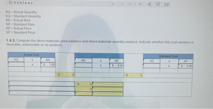 Solved Tableau DA 21-2: Exercise, Compute direct materials | Chegg.com Solved Tableau DA 21-2: Exercise, Compute direct materials | Chegg.com