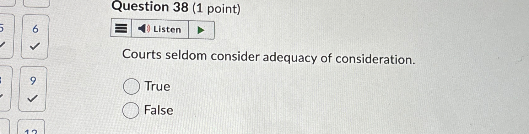 Solved Question 38 (1 ﻿point)6ListenCourts seldom consider | Chegg.com