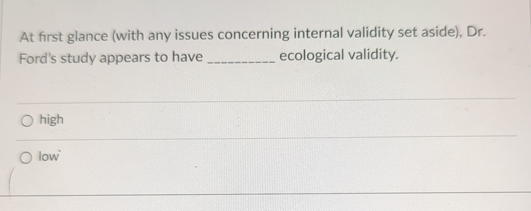 Solved At first glance (with any issues concerning internal | Chegg.com