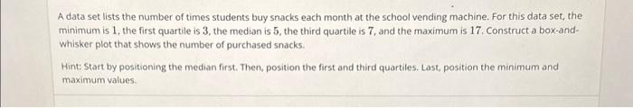 A data set lists the number of times students buy | Chegg.com