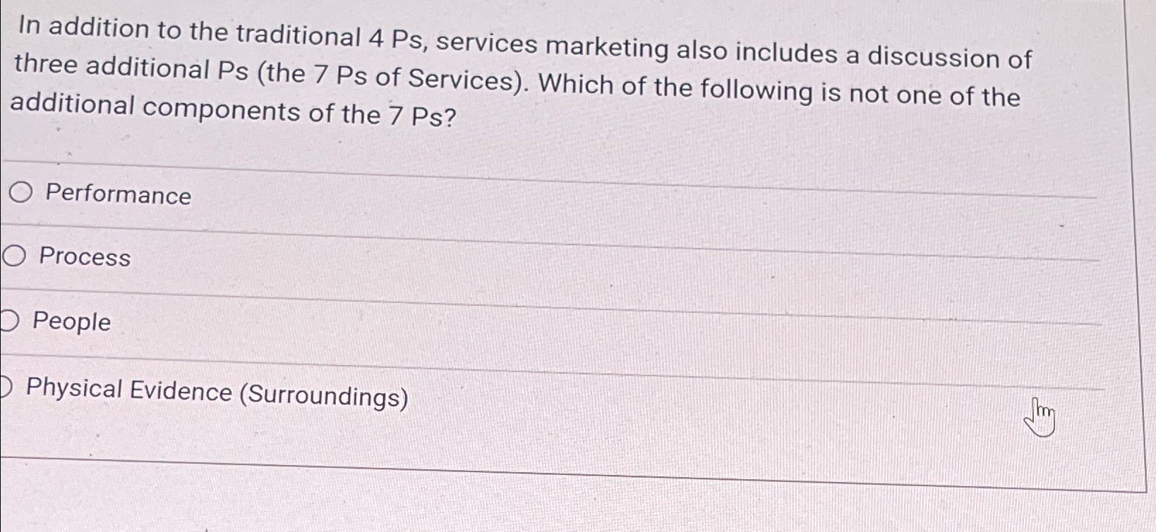 Solved In addition to the traditional 4 Ps, services | Chegg.com Solved In addition to the traditional 4 Ps, services | Chegg.com