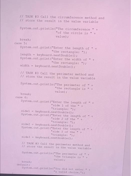 Solved Chapter 5 Lab Methods Lab Objectives • Be able to | Chegg.com