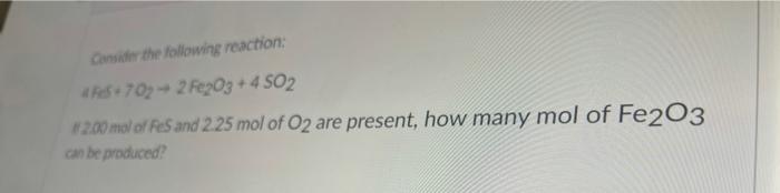 Solved Caster the following reaction: R$+702 - 2Fe2O3 + 4 | Chegg.com
