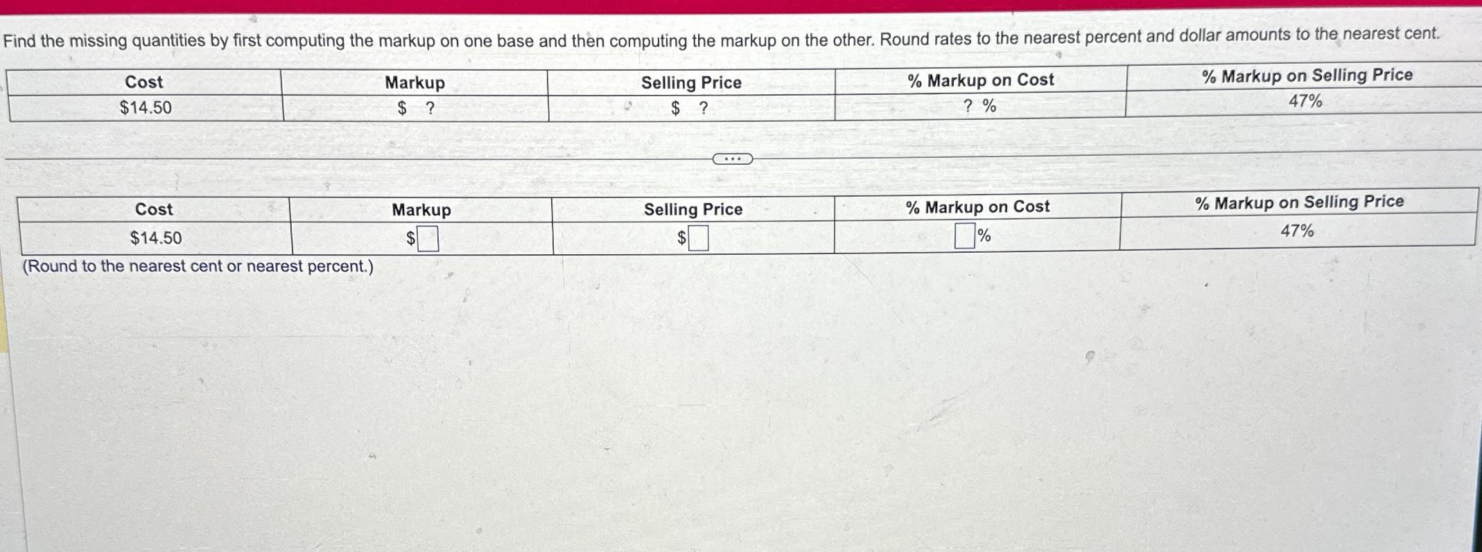 Solved Find the missing quantities by first computing the | Chegg.com