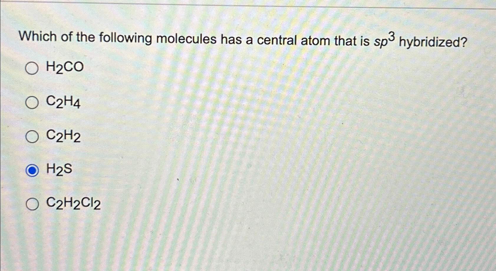 Solved Which of the following molecules has a central atom | Chegg.com