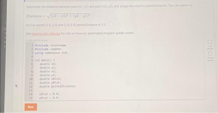 Solved Determine the distance between point (x1,y1) and | Chegg.com