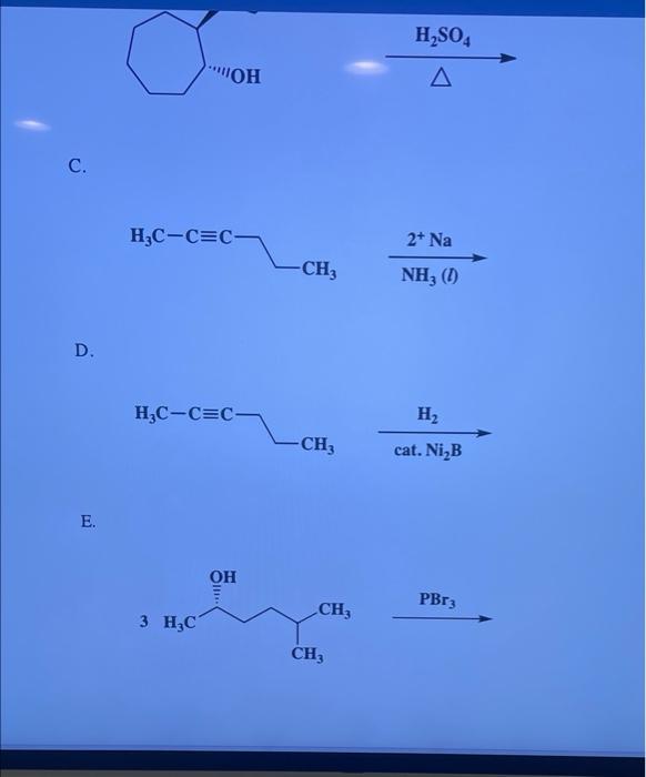 Solved Draw The Structure Of The Expected Major Organic