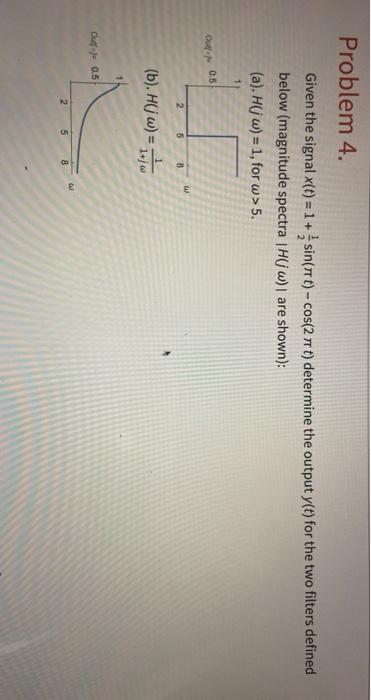 Solved Problem 4. Given the signal x(t) = 1 + sin(tt) - | Chegg.com