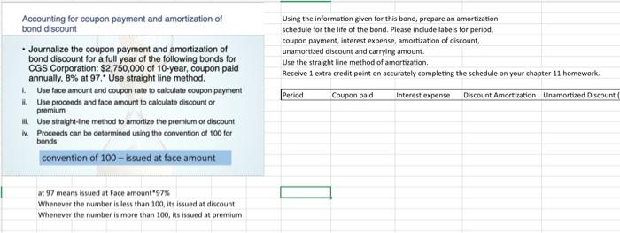 Accounting for coupon payment and amortization of | Chegg.com