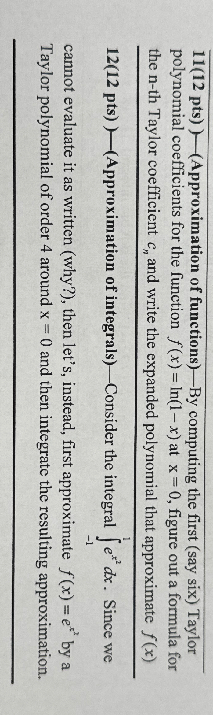 Solved pts) )-(Approximation of functions) - ﻿By computing | Chegg.com