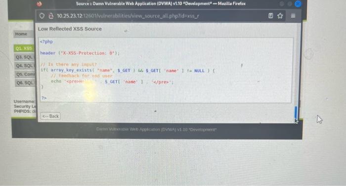kali linux, XSS injection what type of XSS | Chegg.com
