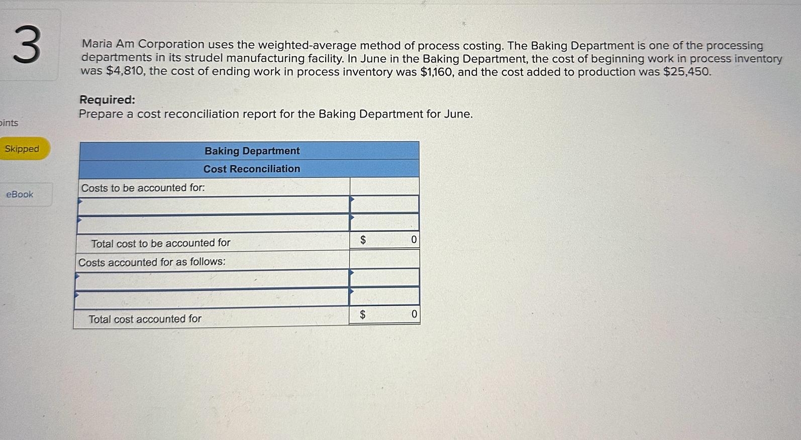 Solved Maria Am Corporation uses the weighted-average method | Chegg.com