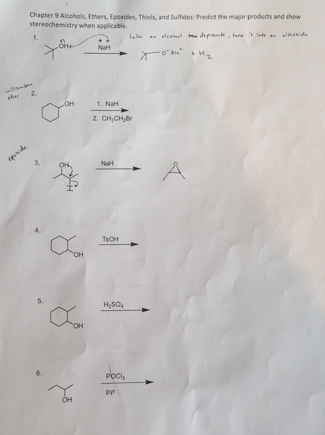 Solved Chapter 9 ﻿Alcohols, Ethers, Epoxides, Thiols, and | Chegg.com