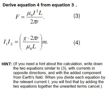 Solved Derive equation 4 from equation 3 F = mu 0 I2L / 2 | Chegg.com