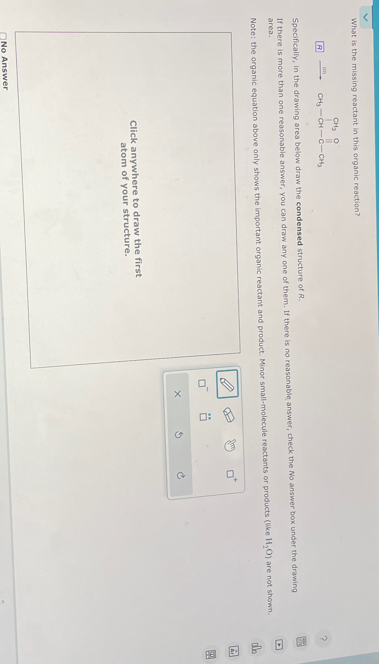 Solved What is the missing reactant in this organic | Chegg.com