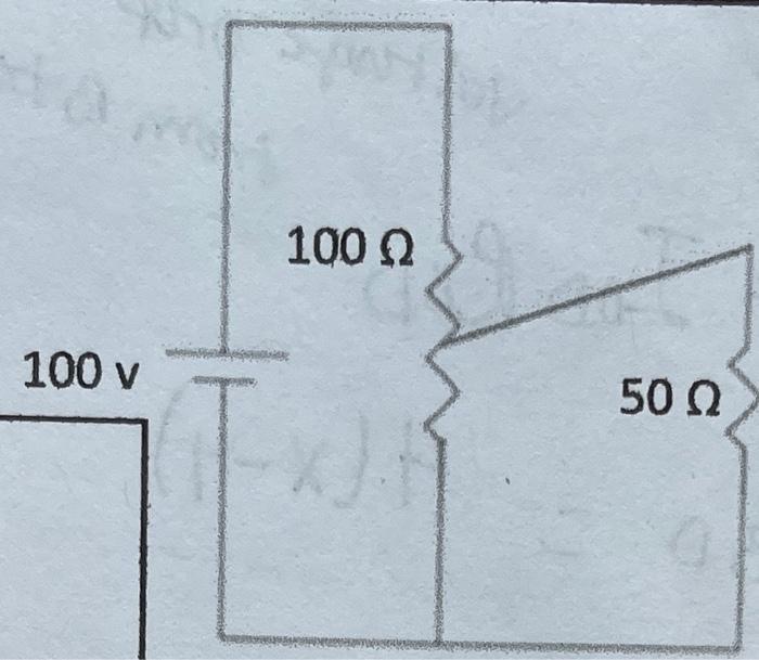 Solved 3. A 50Ω load is connected to a 100Ω potentiometer | Chegg.com
