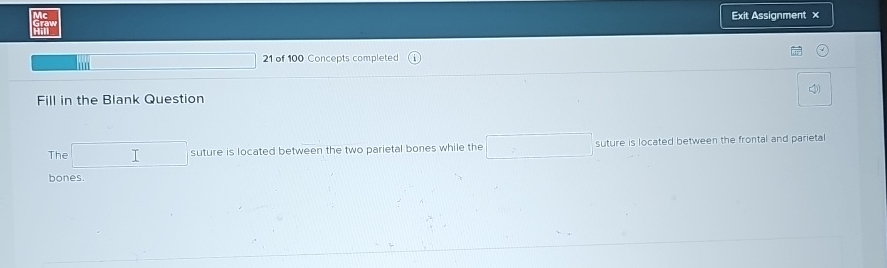 Solved McGrawHii21 ﻿of 100 ﻿Concepts completedFill in the | Chegg.com