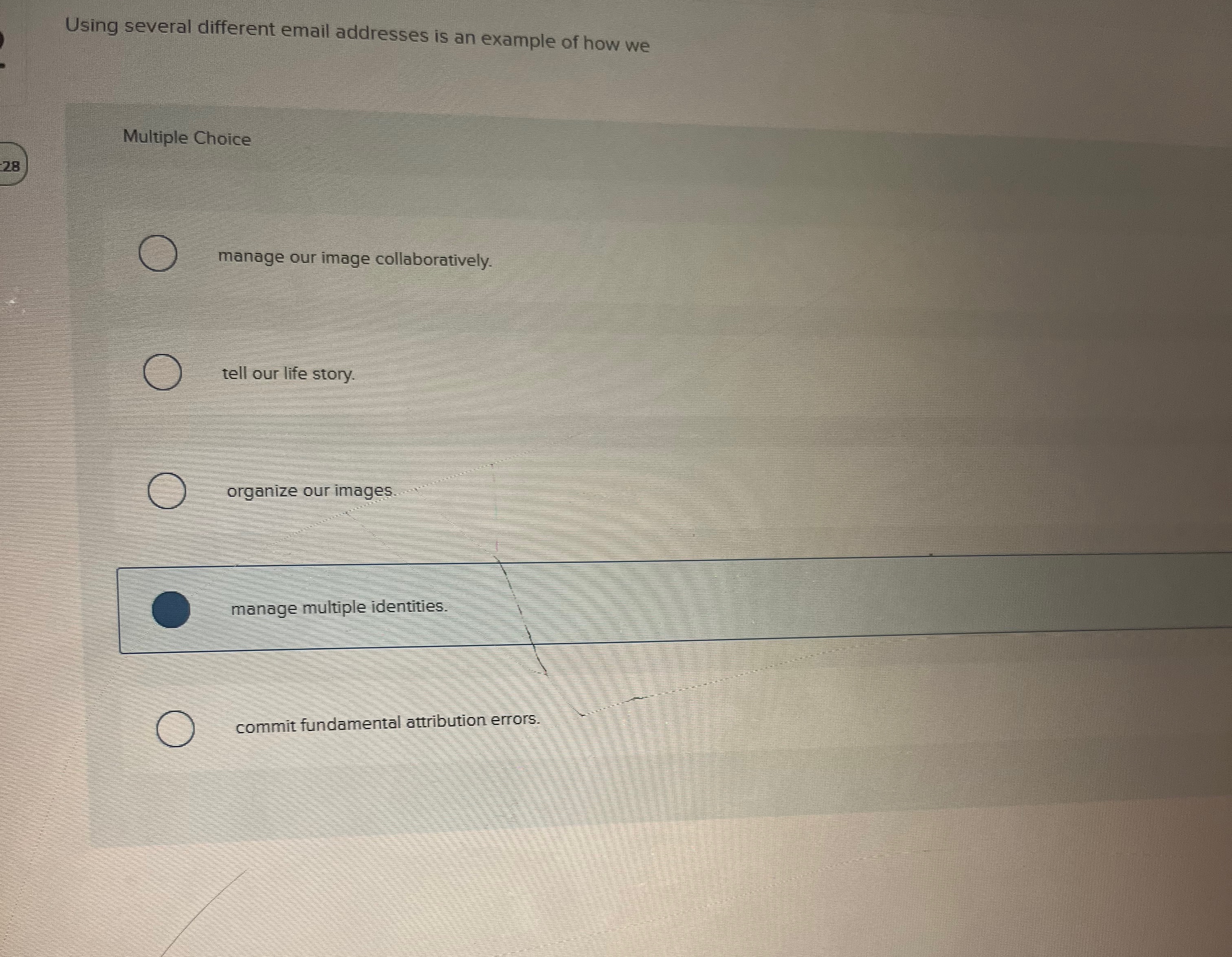 Solved Using several different email addresses is an example | Chegg.com