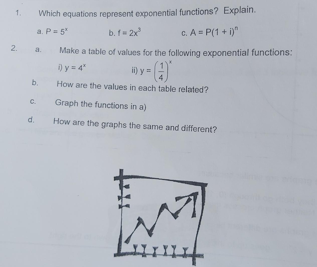 Solved 1. Which equations represent exponential functions? | Chegg.com