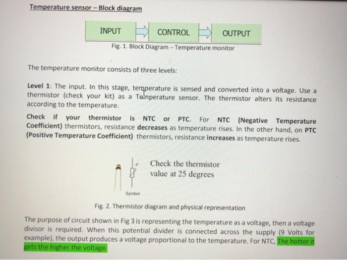 Solved Temperature Monitor circuit designi will be using a | Chegg.com