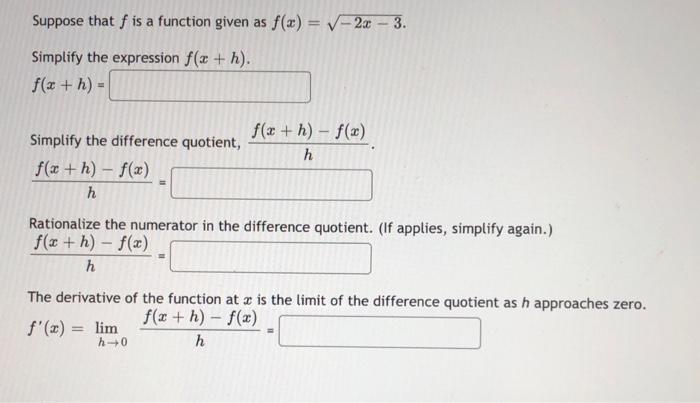 Solved Suppose that f is a function given as f(x)=−2x−3. | Chegg.com