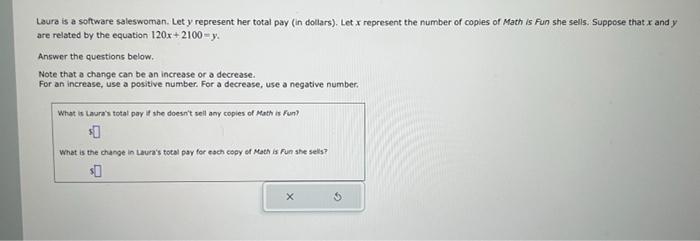 Solved Laura is a software saleswoman. Let y represent her | Chegg.com
