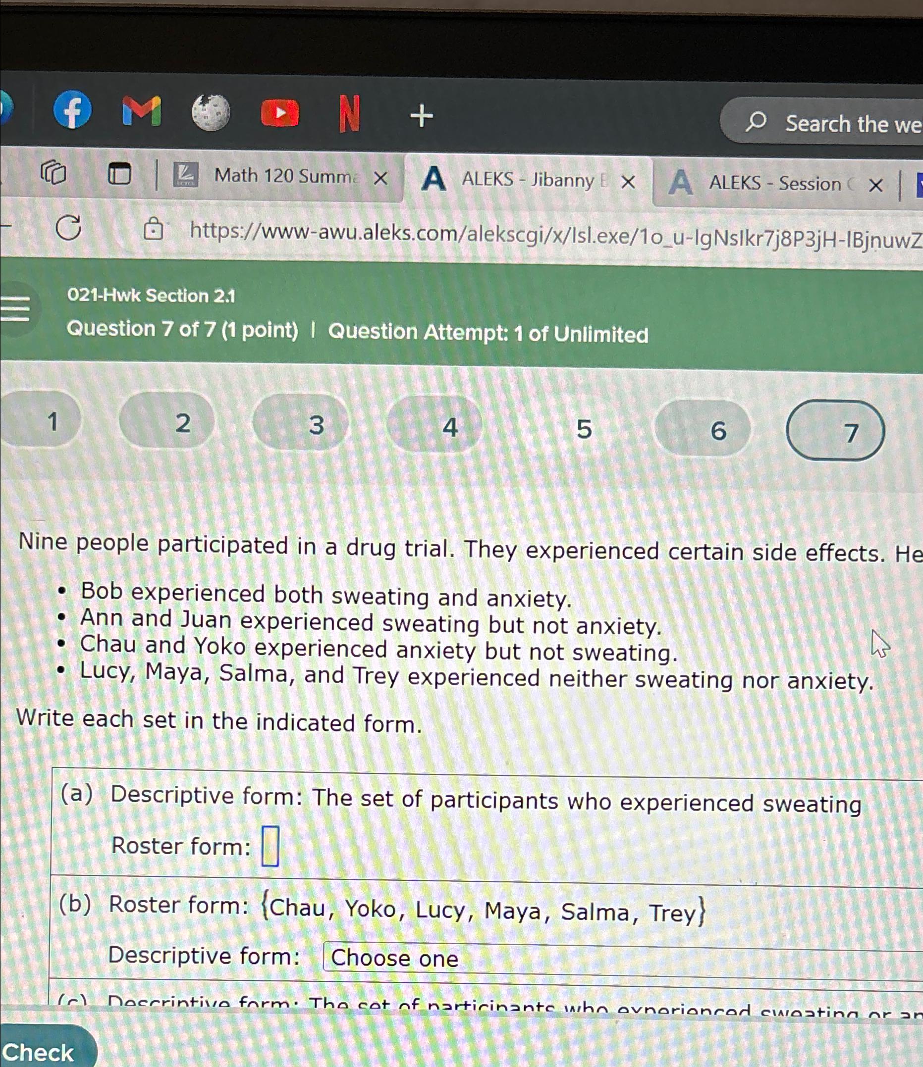 Solved 021 Hwk Section 2 1question 7 ﻿of 7 1 ﻿point