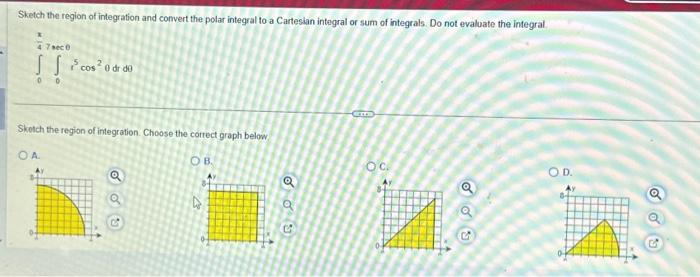 Solved Sketch the region of integration and convert the | Chegg.com