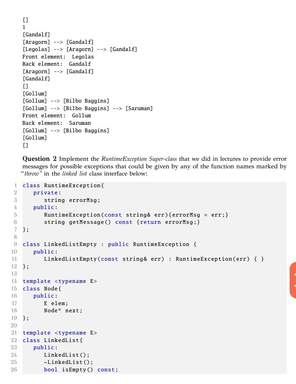 Laboratory 5 C++ Templates and Runtime Exceptions In | Chegg.com Laboratory 5 C++ Templates and Runtime Exceptions In | Chegg.com