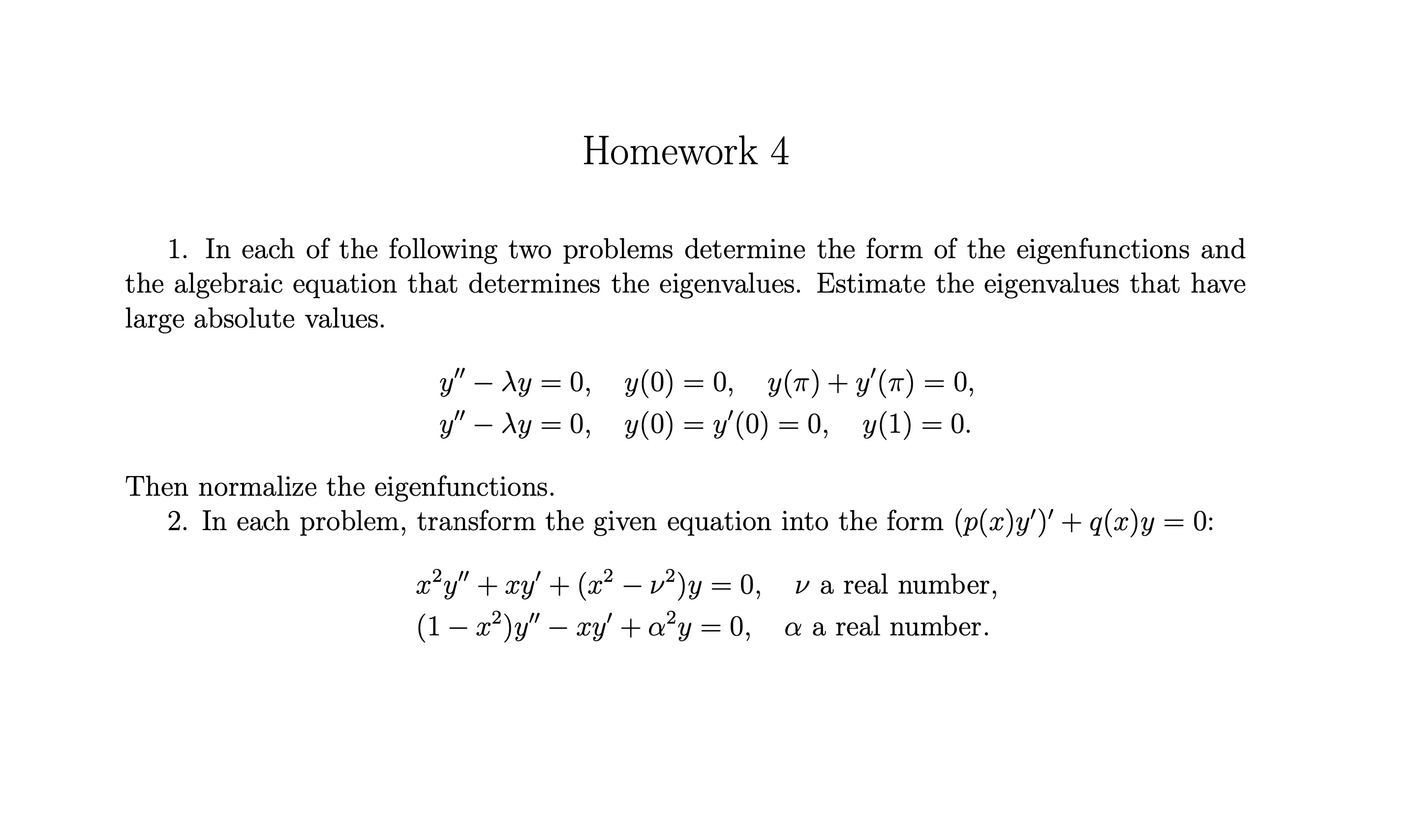 Solved Homework 4In each of the following two problems | Chegg.com