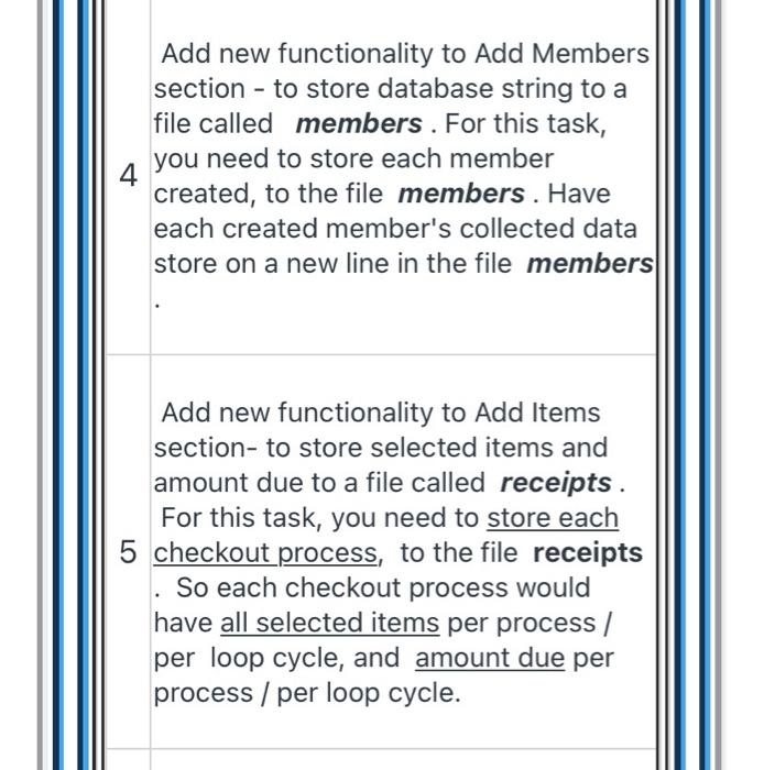 Solved Add new functionality to Add Members section - to | Chegg.com