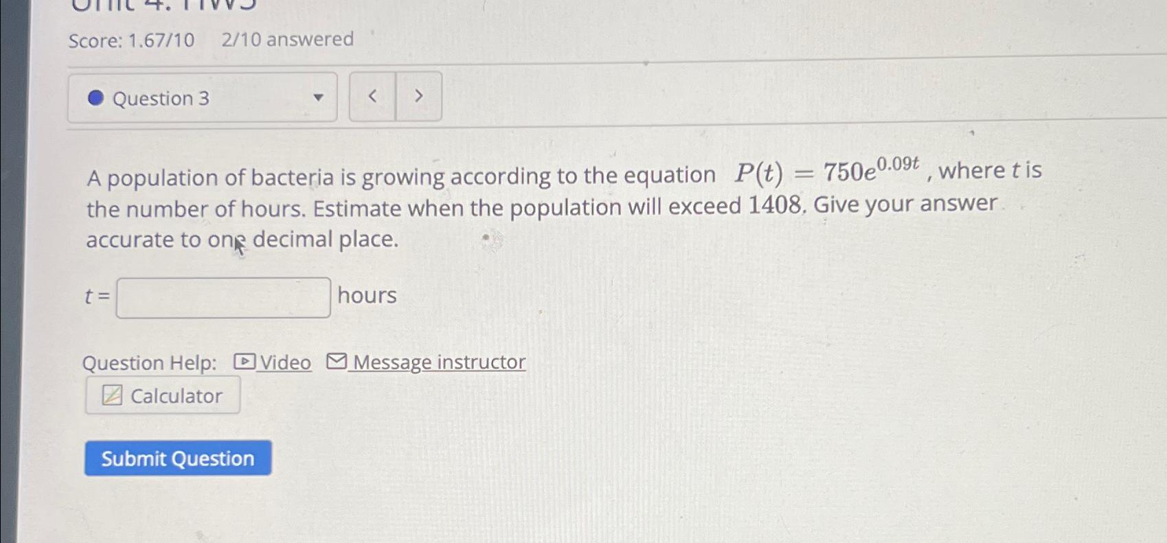 Solved Score: 1.67102/10 ﻿answeredQuestion 3A population of | Chegg.com