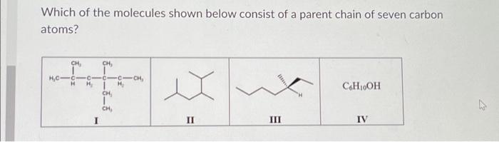 Solved Which of the molecules shown below consist of a | Chegg.com