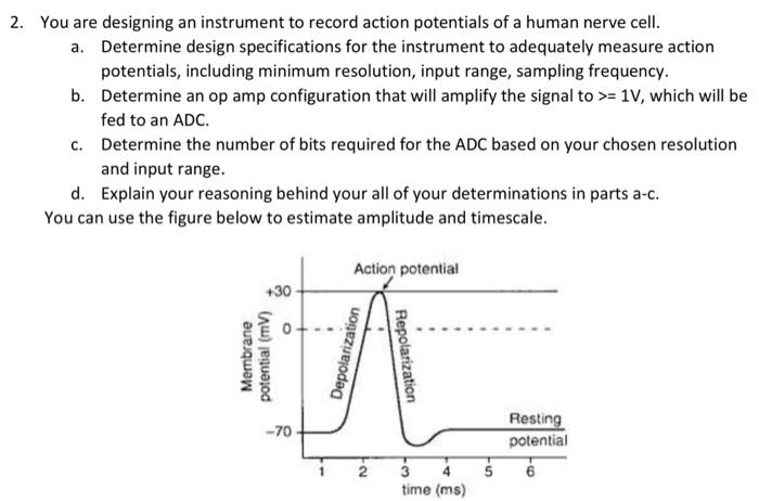 2. You are designing an instrument to record action | Chegg.com