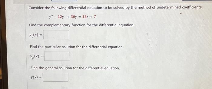 Solved Consider the following differential equation to be | Chegg.com
