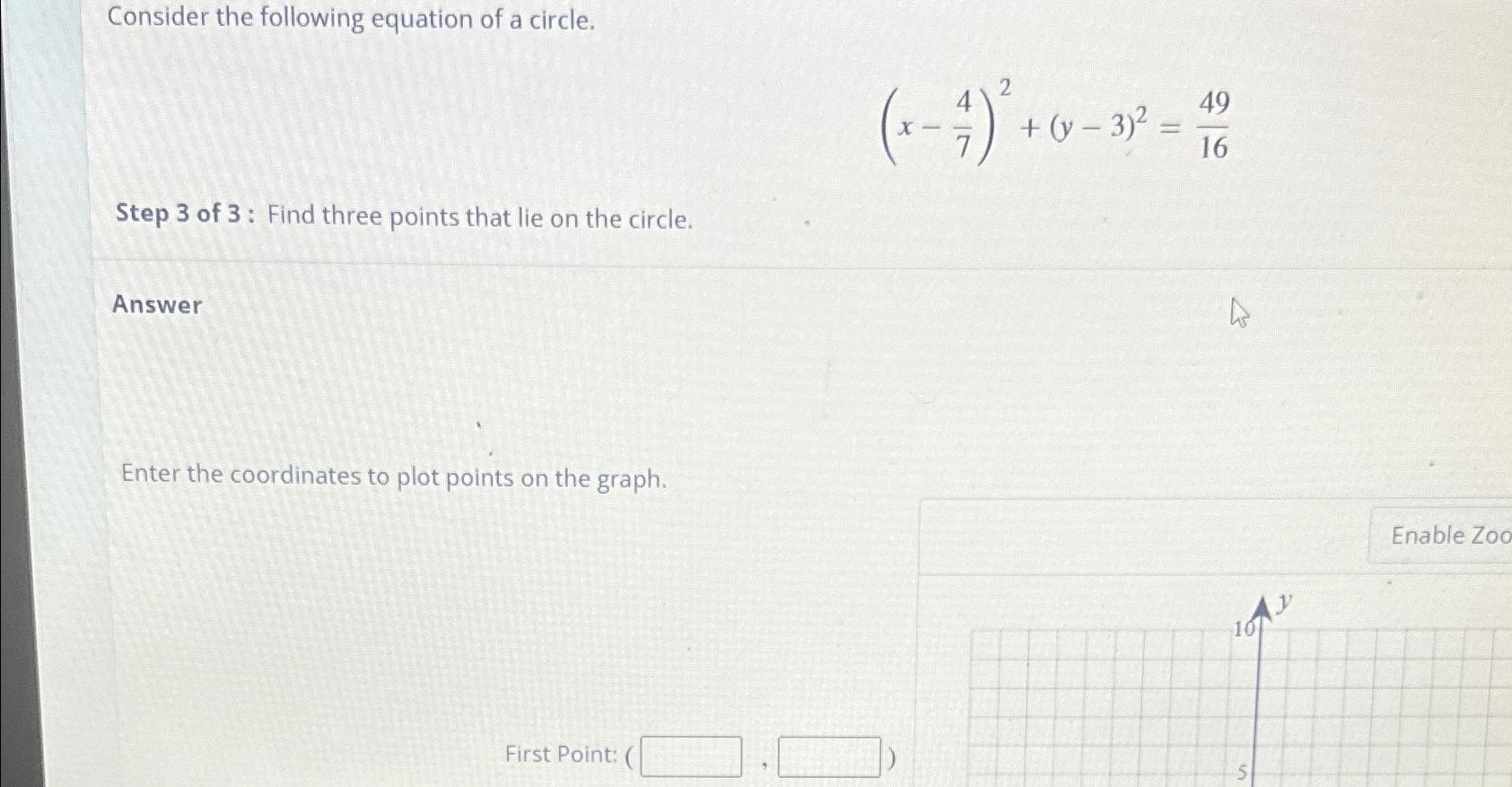 Solved Consider the following equation of a | Chegg.com