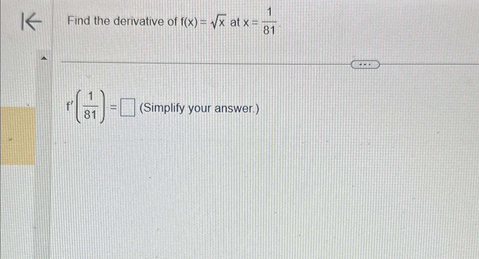 Solved Find the derivative of f(x)=x2 ﻿at | Chegg.com