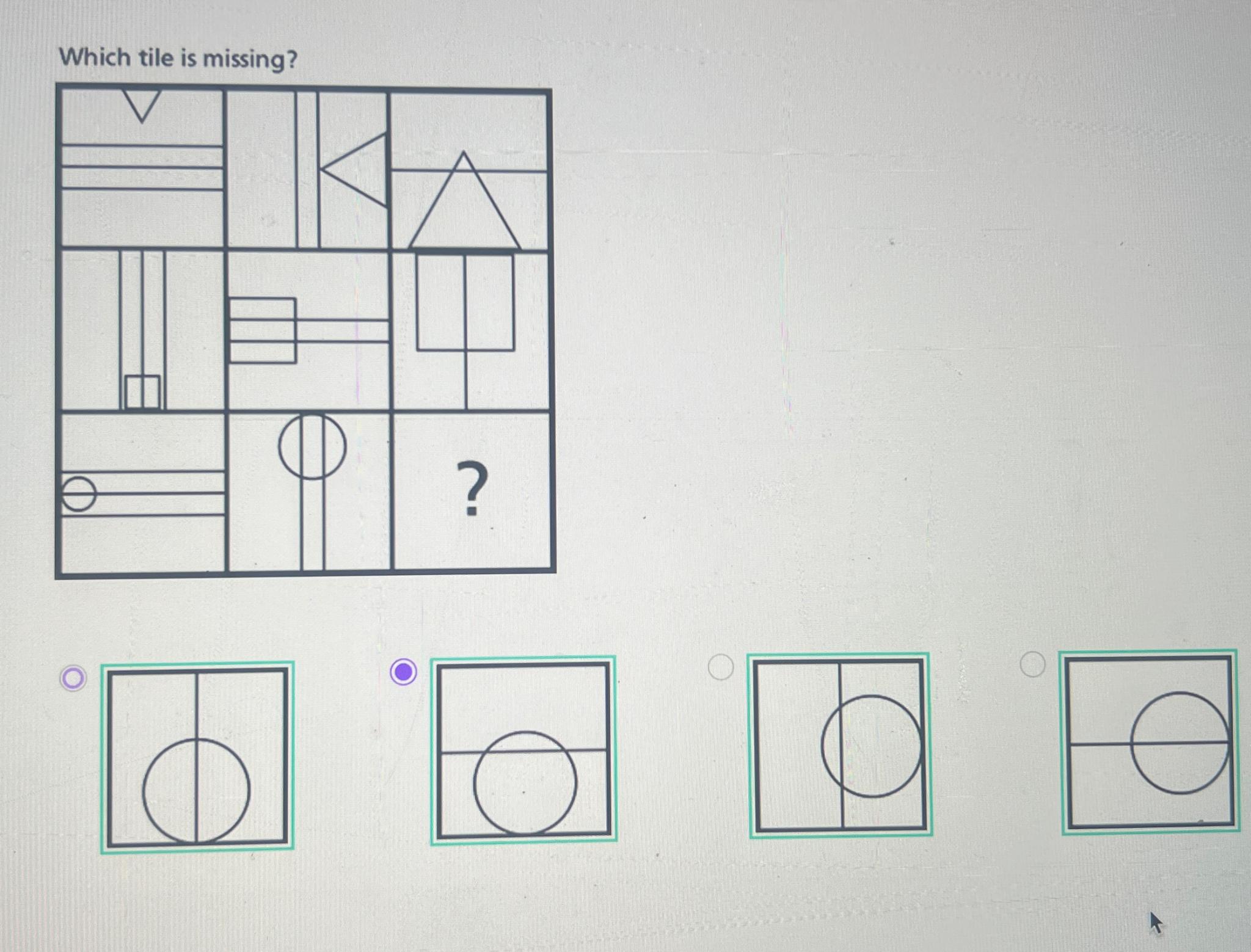 Solved Which tile is missing? | Chegg.com