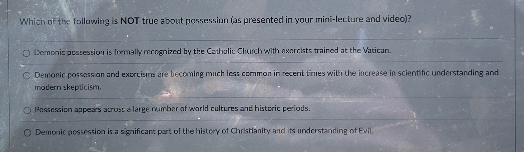 Solved Which of the following is NOT true about possession | Chegg.com