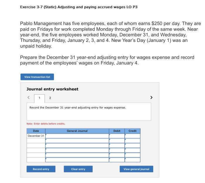 Solved Exercise 3-2 (Static) Determining when to recognize | Chegg.com