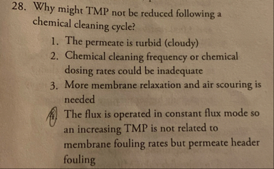 Solved Why might TMP not be reduced following a chemical | Chegg.com