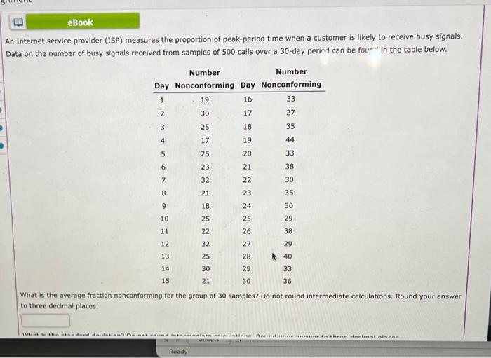 Solved An Internet service provider (ISP) measures the | Chegg.com
