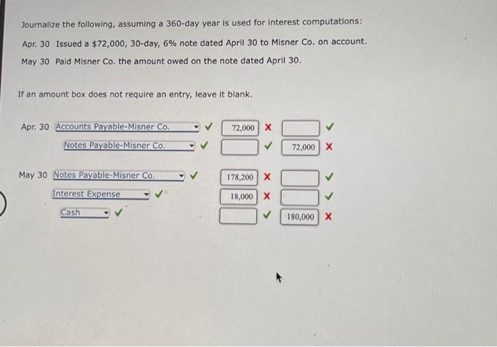 Solved Journalize the following, assuming a 360-day year is | Chegg.com