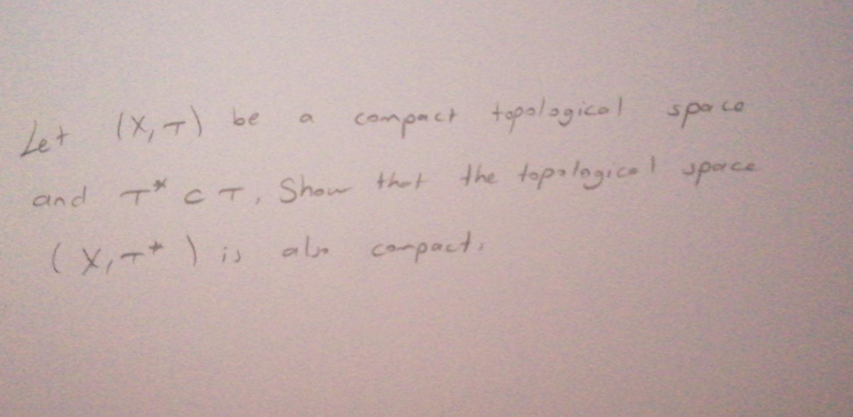 Solved Let X T Be Compact Topological Space And T Ct