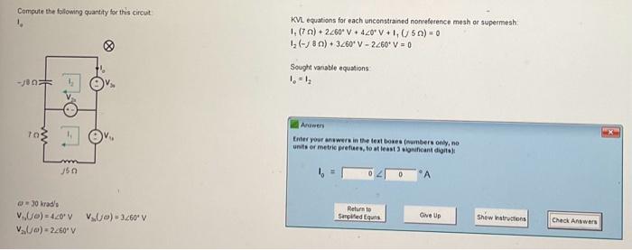 Solved Compute the following quantity for this cireut. KVL | Chegg.com