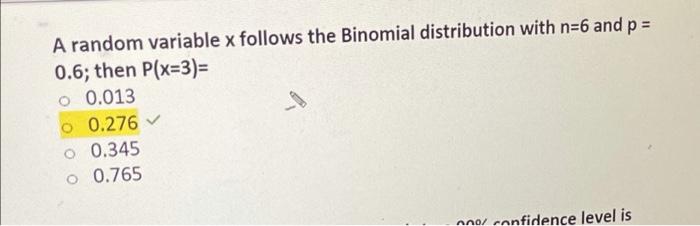 Solved A random variable x follows the Binomial distribution | Chegg.com